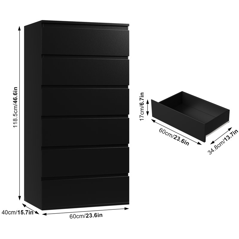 Ebern Designs Kristiarn 6 - Drawer Dresser & Reviews | Wayfair